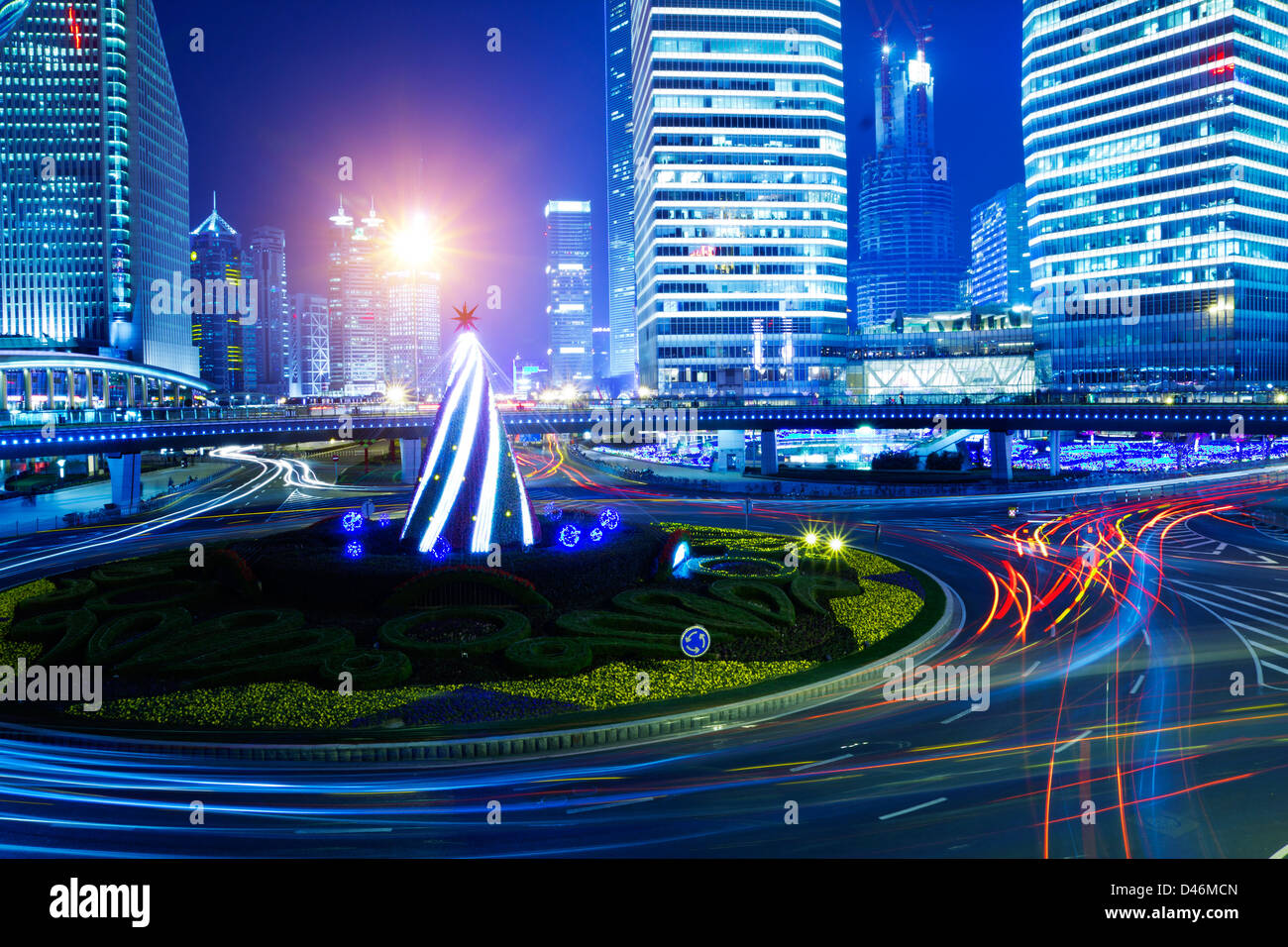 The beautiful night view of Shanghai,in China Stock Photo - Alamy