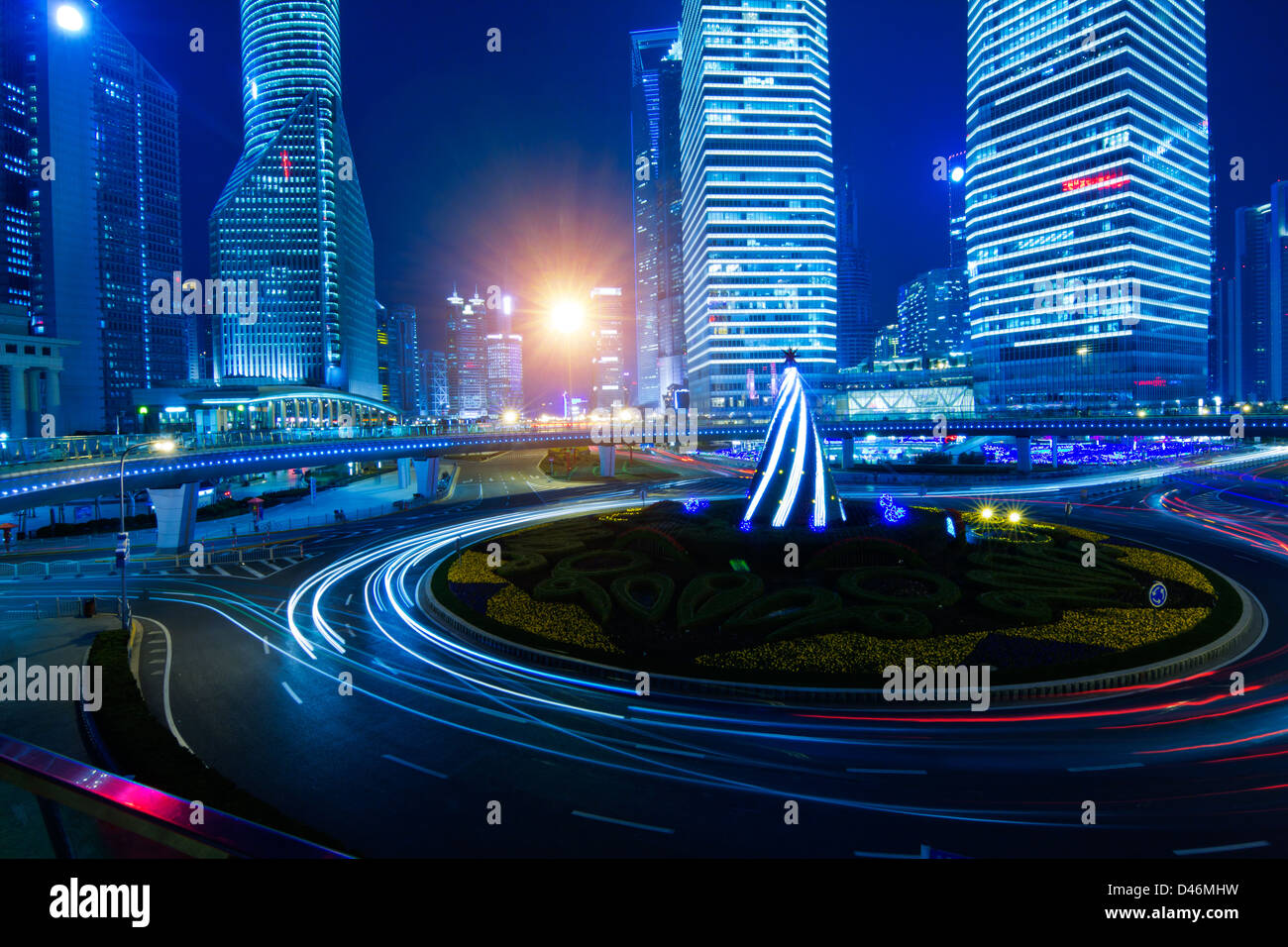 The beautiful night view of Shanghai,in China Stock Photo - Alamy