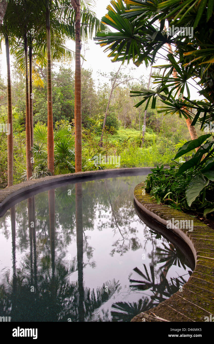 Heated swimming pool at Blancaneaux Lodge, Belize Stock Photo - Alamy