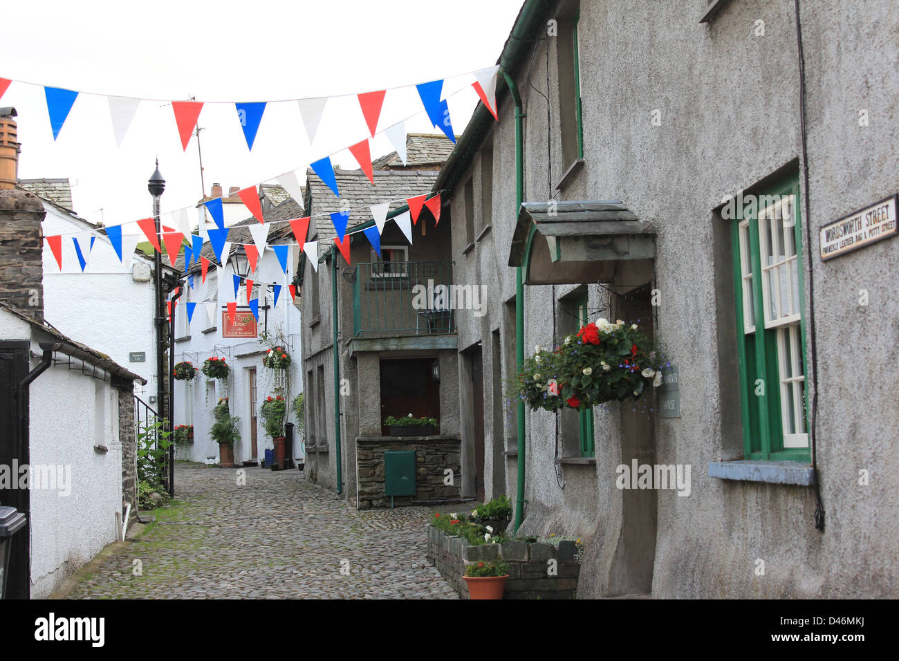 Wordworth Street, Hawkshead, Lake District, England (with Buntin Stock ...