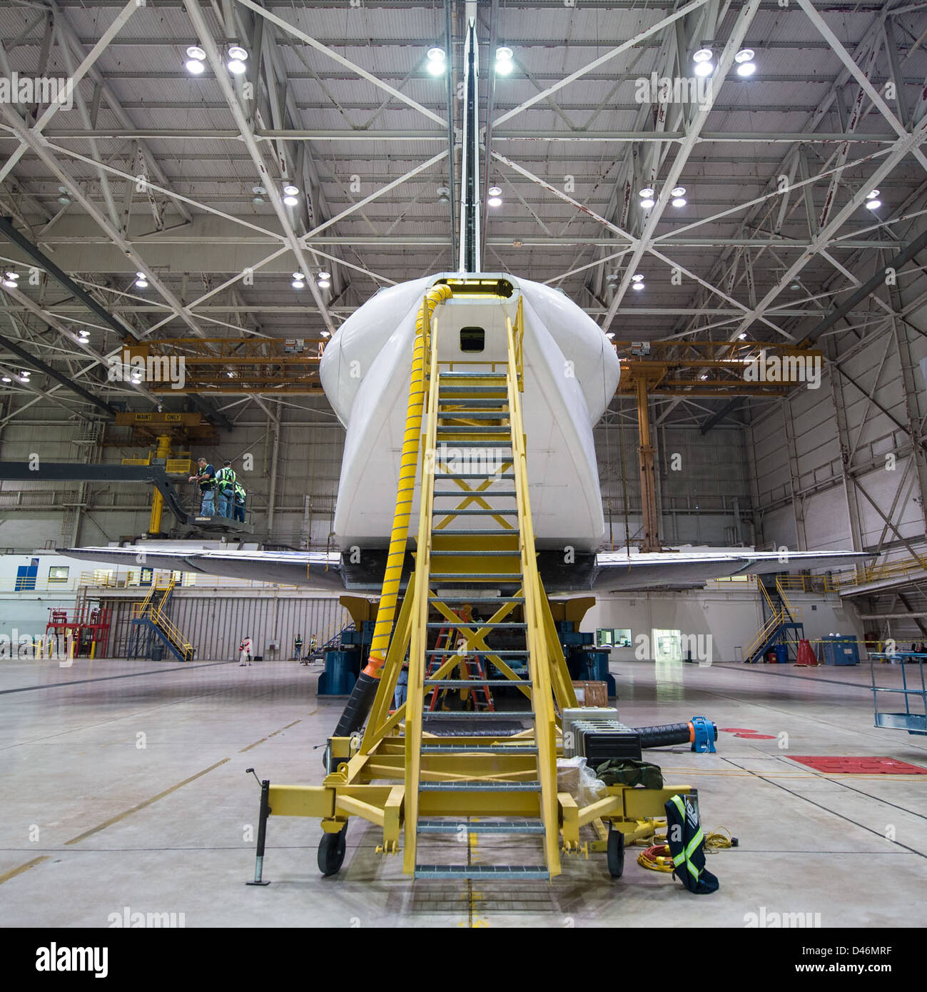 Space Shuttle Endeavour is seen being transported to its final ...