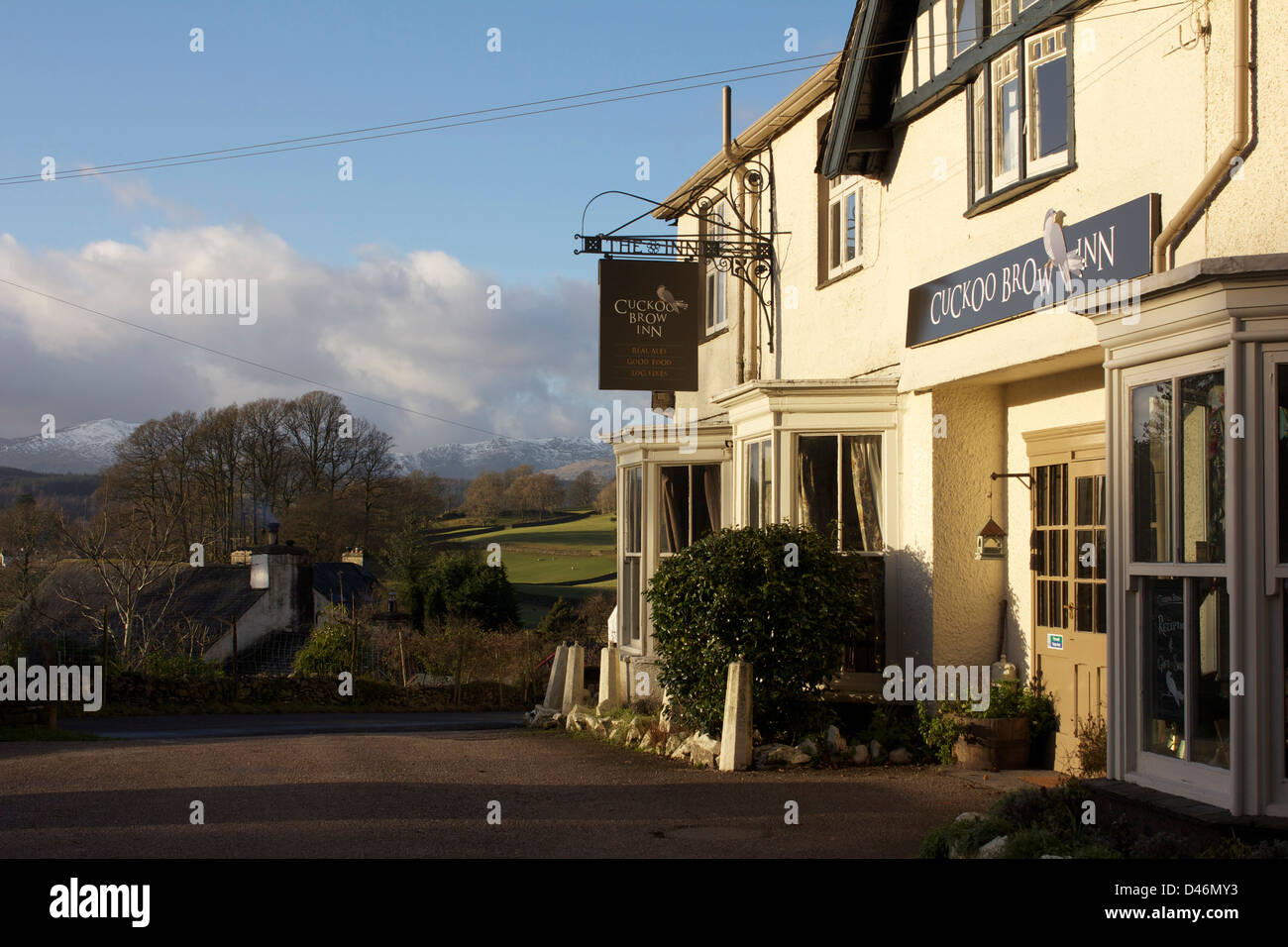 The Cuckoo Brow Inn, Far Sawrey, Cumbria, NW England Stock Photo - Alamy