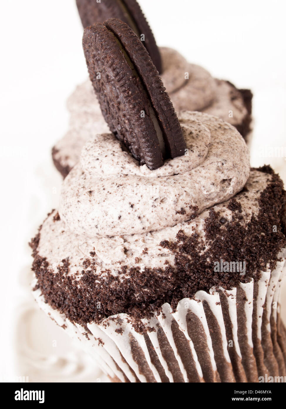 Gourmet Oreo cupcake on white backround Stock Photo - Alamy
