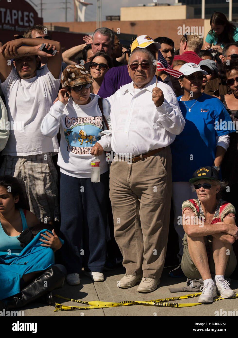 The Space Shuttle Endeavour is moved to its final destination at the ...