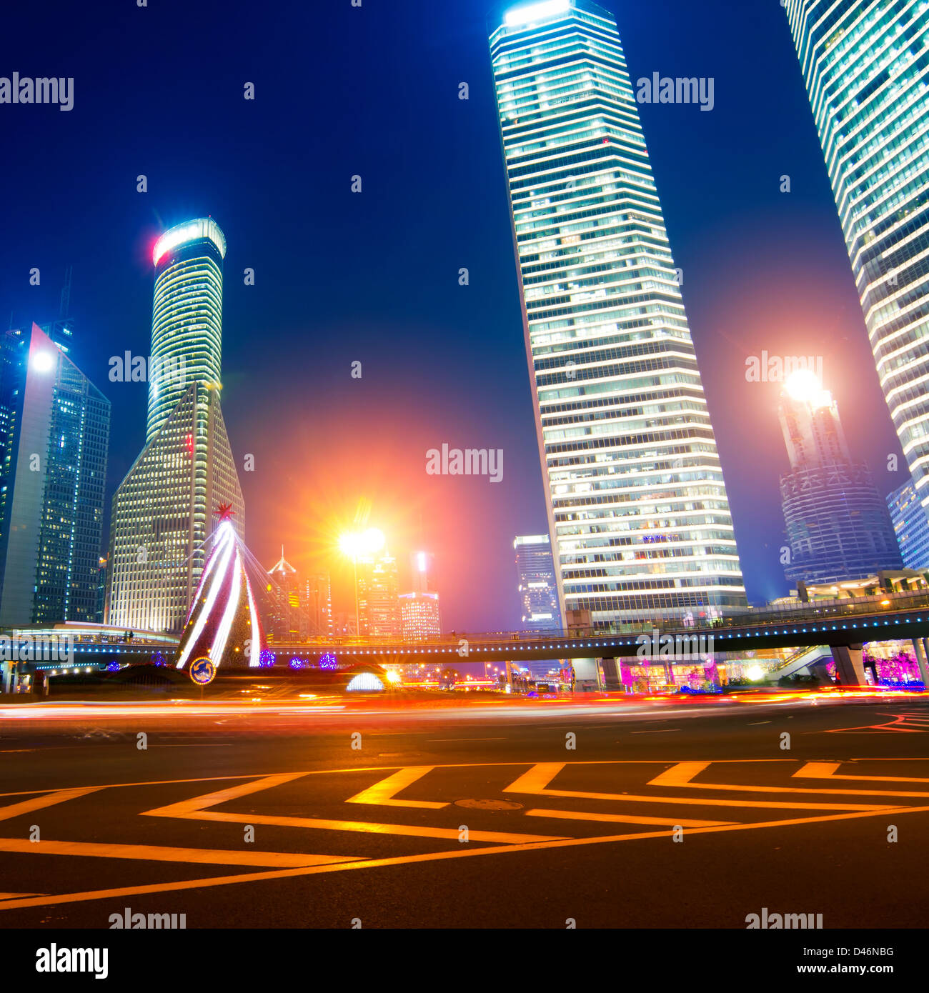 The beautiful night view of Shanghai,in China Stock Photo - Alamy