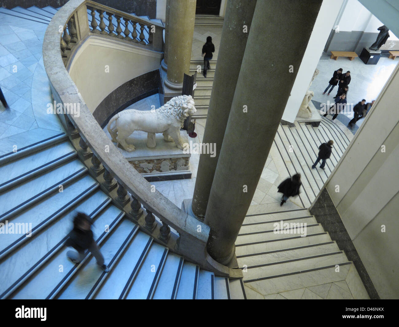 Stairs of National Archeological Museum in Naples Stock Photo - Alamy