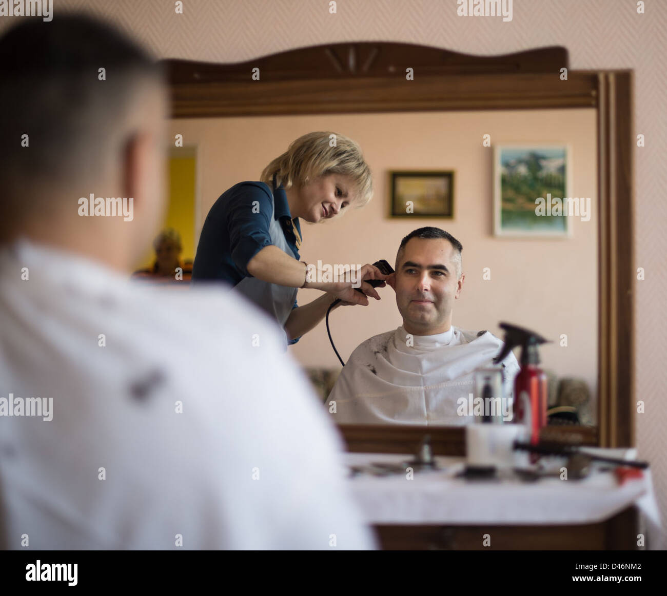 Astronaut cut hair in space hi-res stock photography and images - Alamy