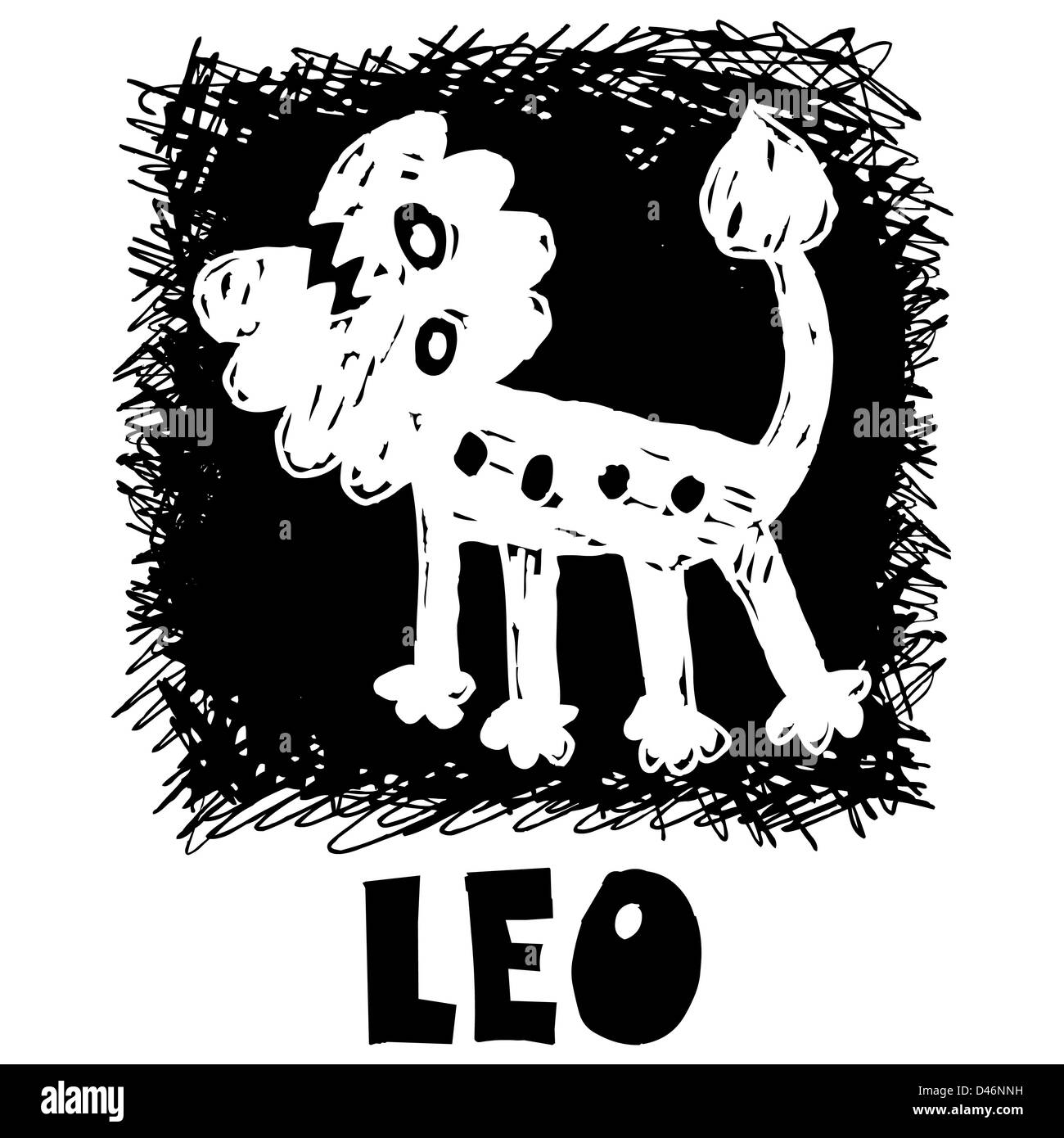 Drawing leo zodiac sign hi-res stock photography and images - Alamy