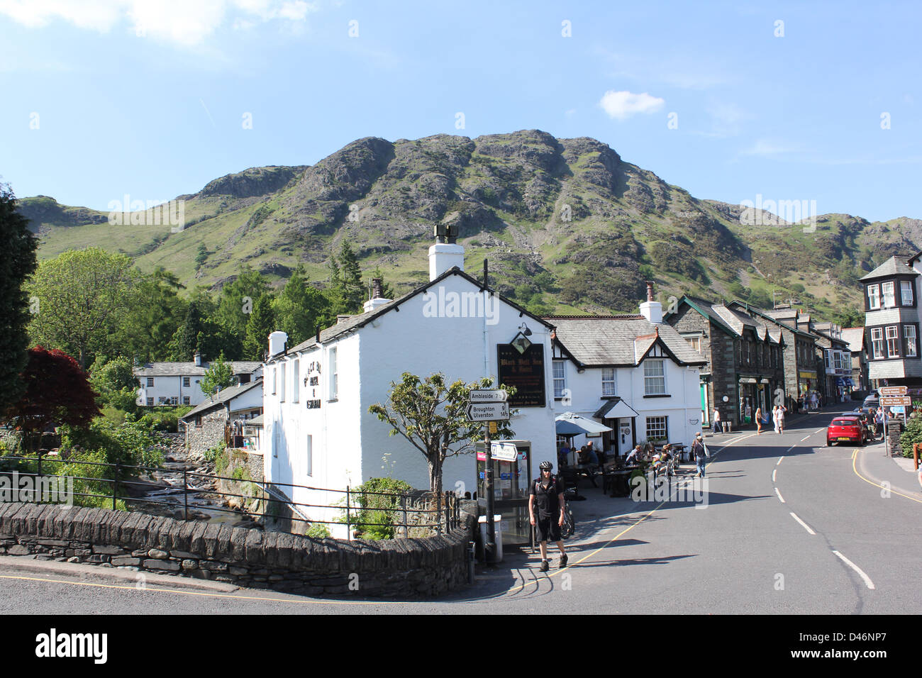 Main Street of Coniston in the Lake District NW England Stock Photo - Alamy