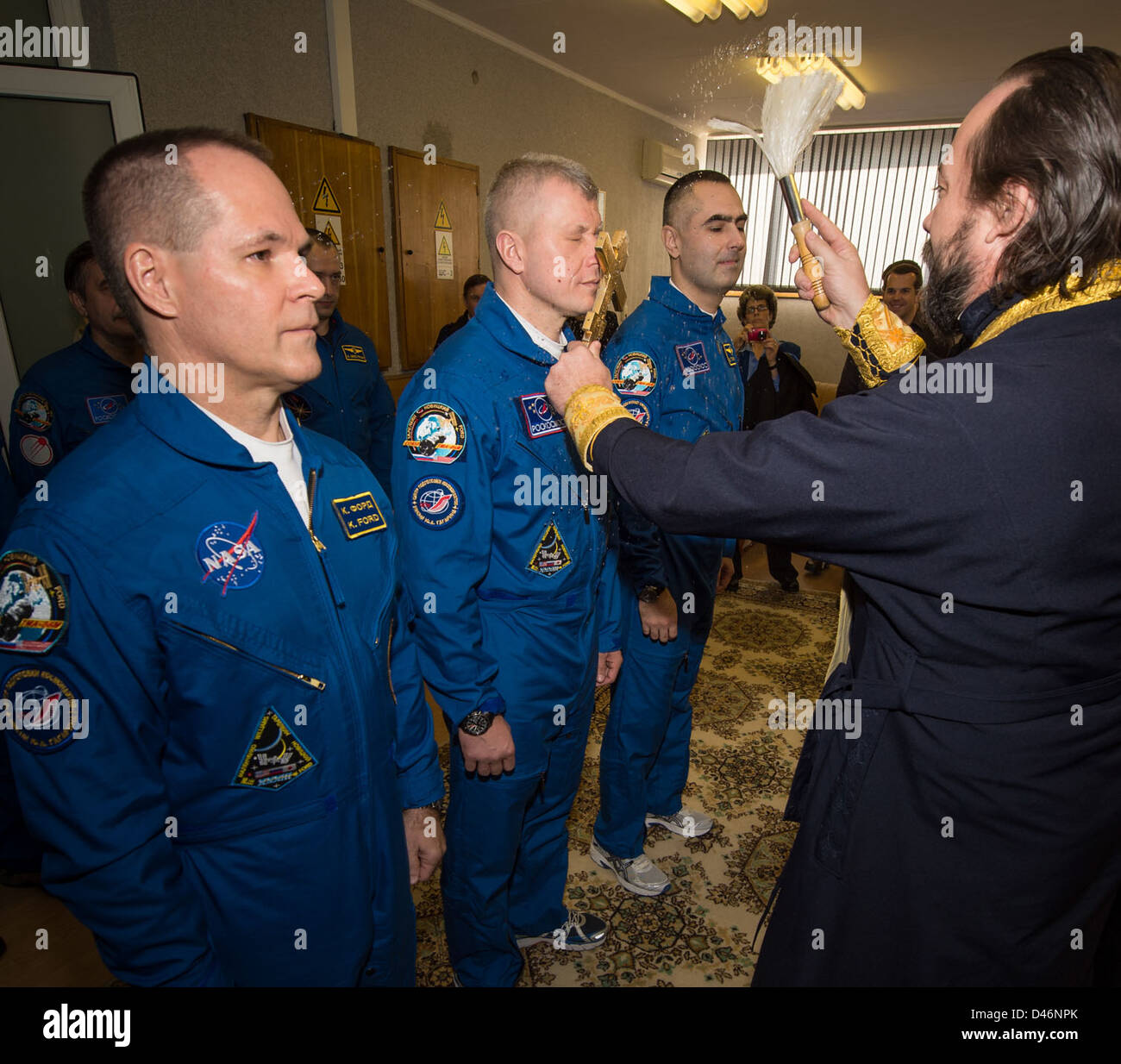 The crew of Expedition 33, including NASA astronaut Kevin Ford and ...