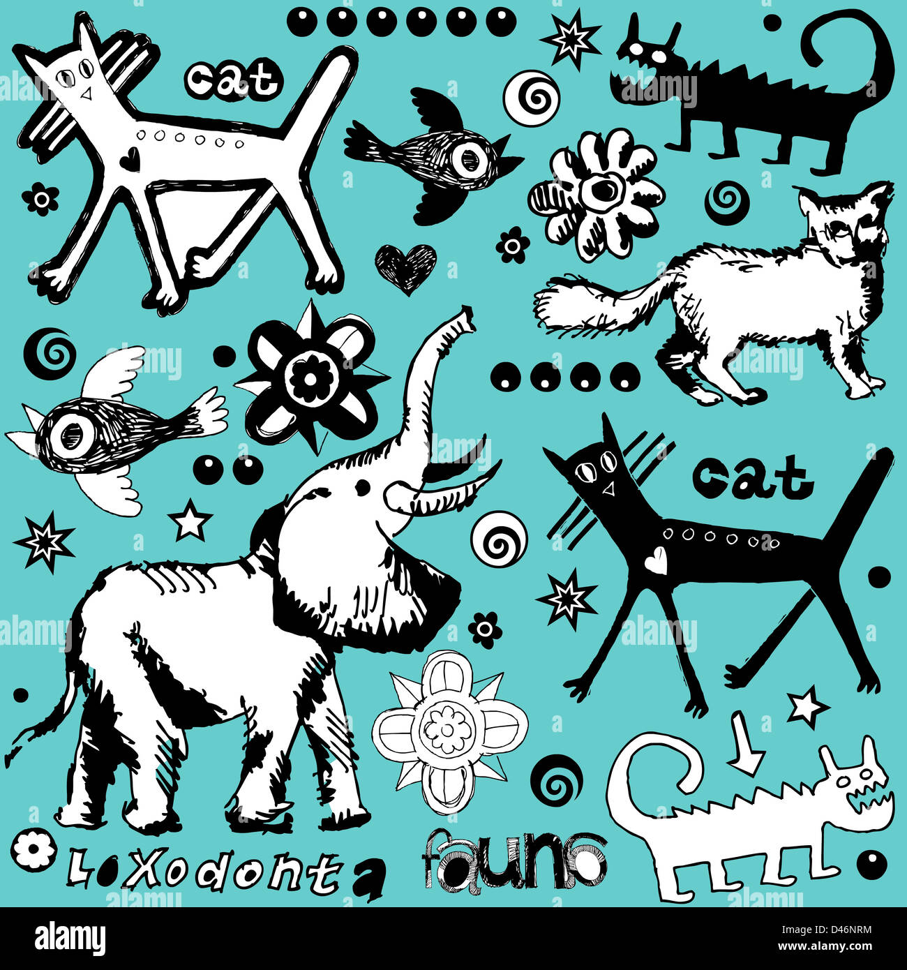 Animal vintage cartoons hi-res stock photography and images - Alamy