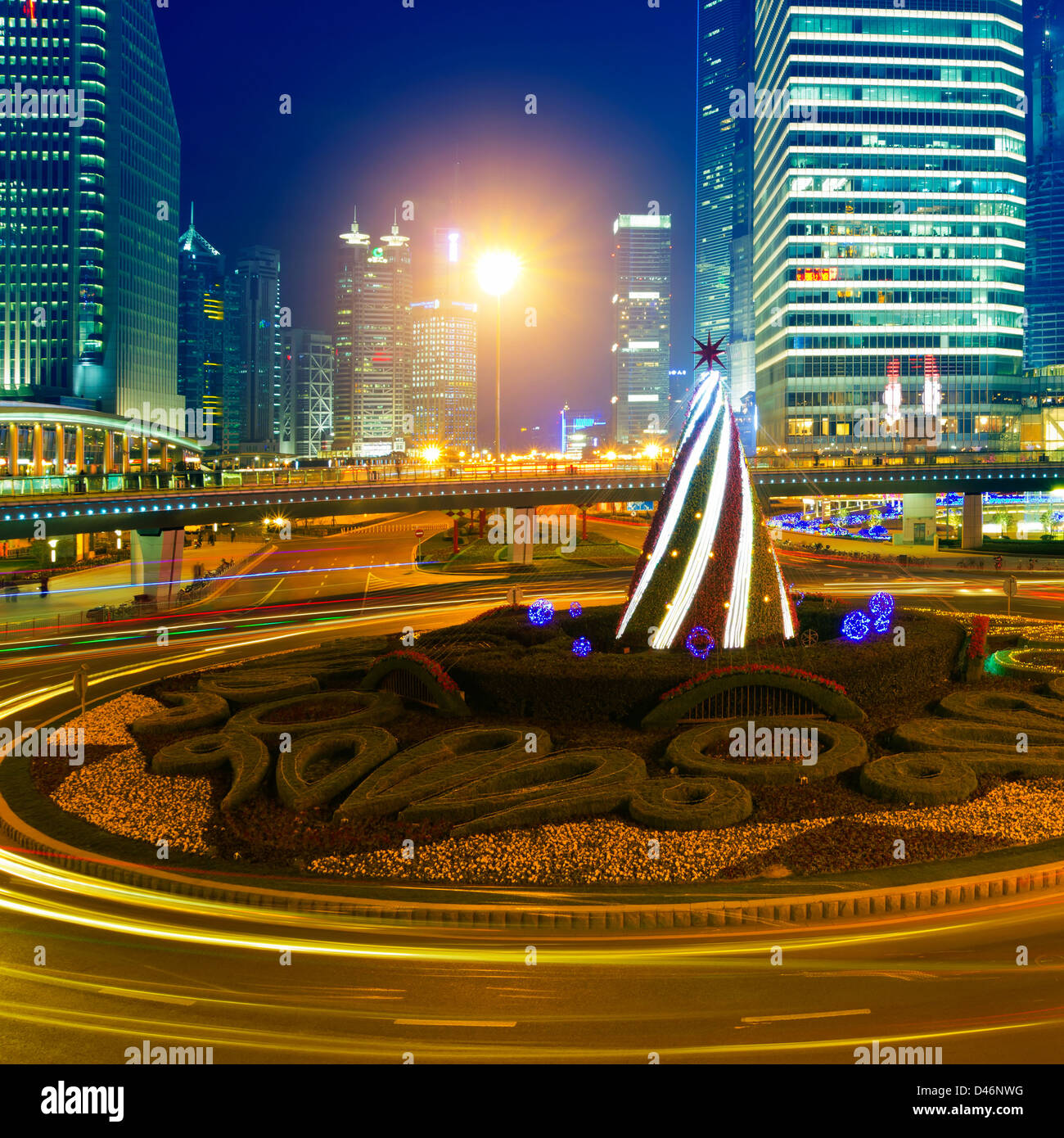 The beautiful night view of Shanghai,in China Stock Photo - Alamy