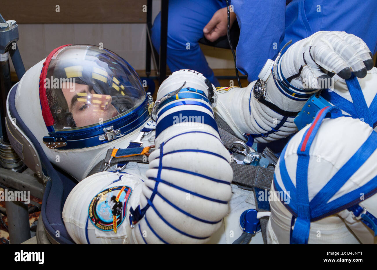 The crew of Expedition 33, including Russian cosmonauts, prepares for ...