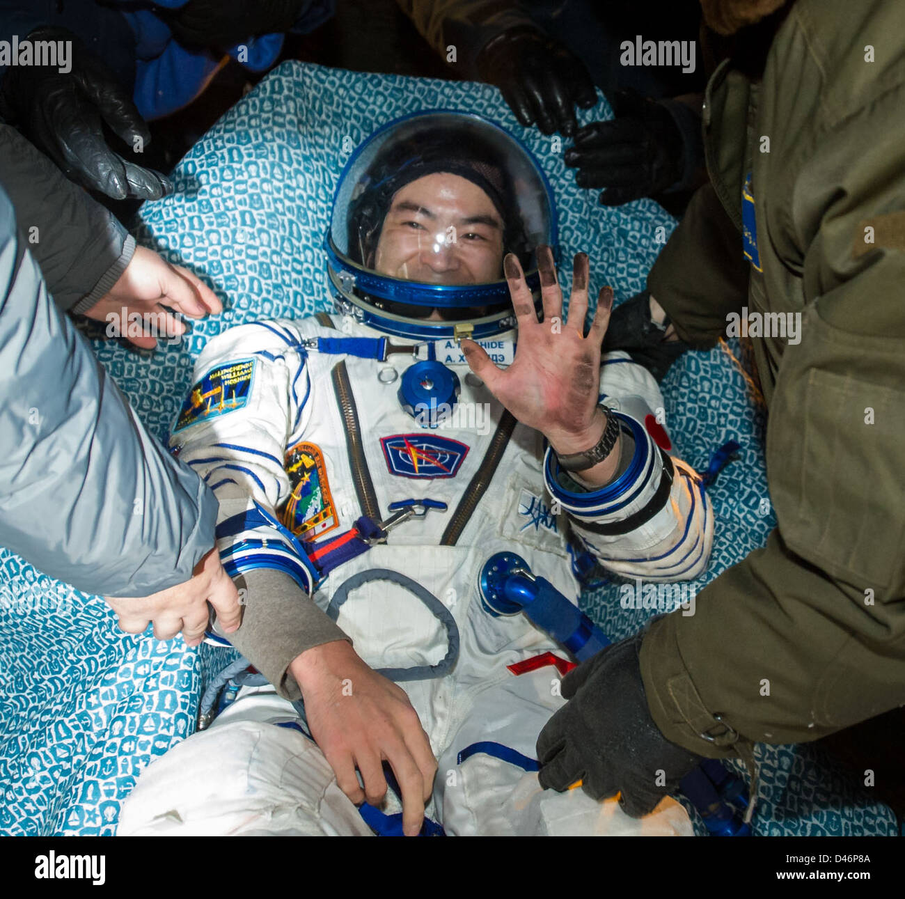 The Soyuz spacecraft carrying Expedition 33 crew members, including ...