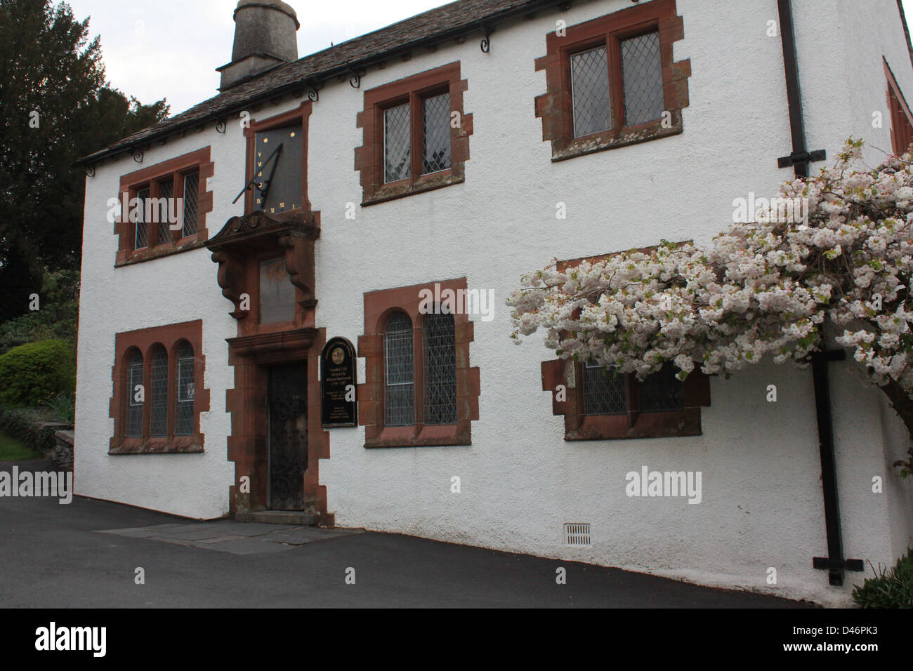 The School of William Wordsworth in the village of Hawkshead in the ...