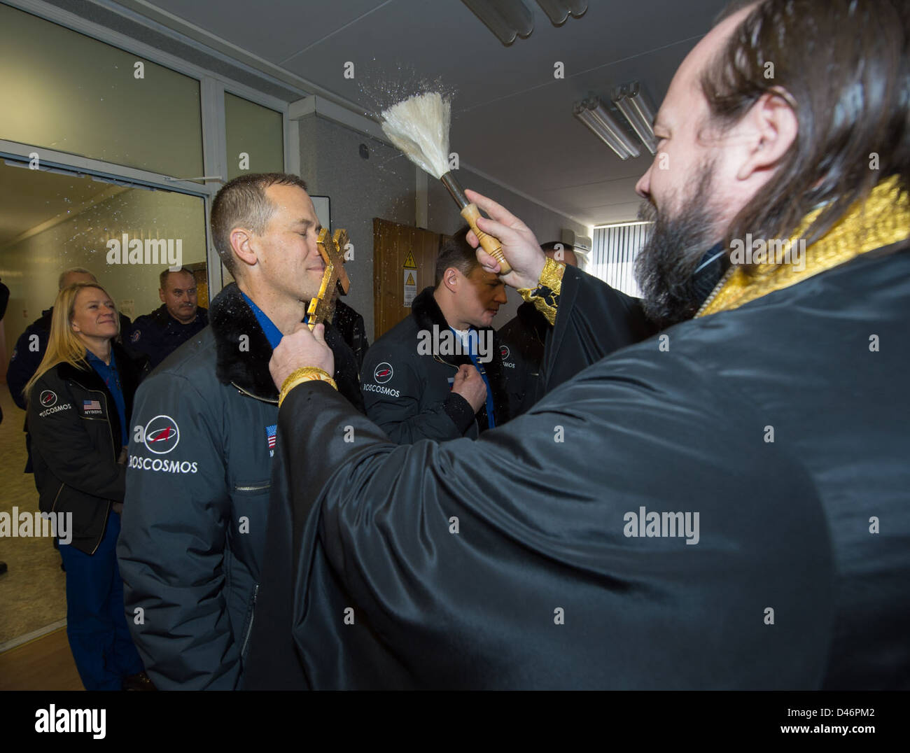 Expedition 34 astronauts, including NASA astronaut Tom Marshburn ...