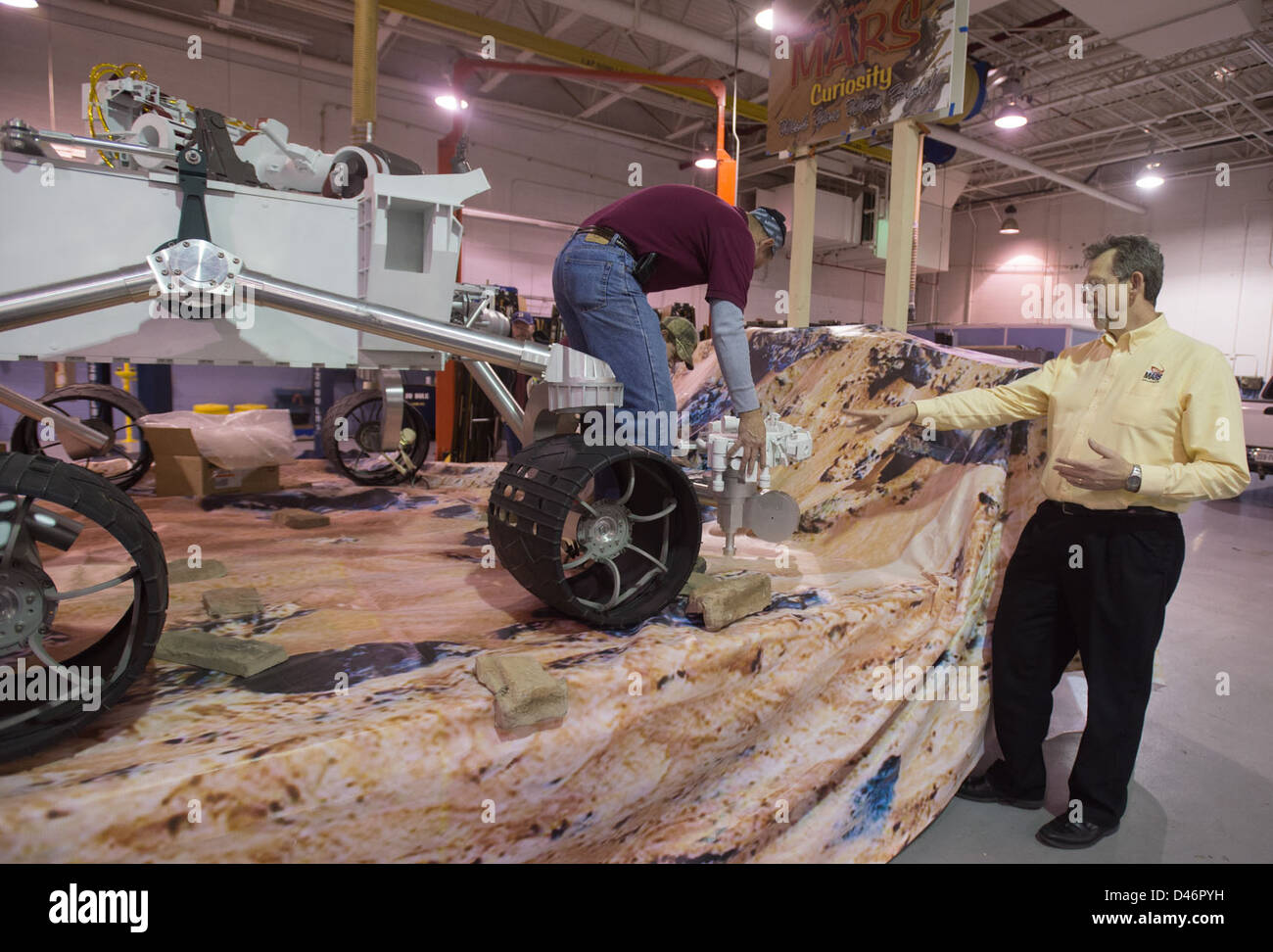 NASA's Curiosity rover is shown at its inaugural float at Joint Base ...