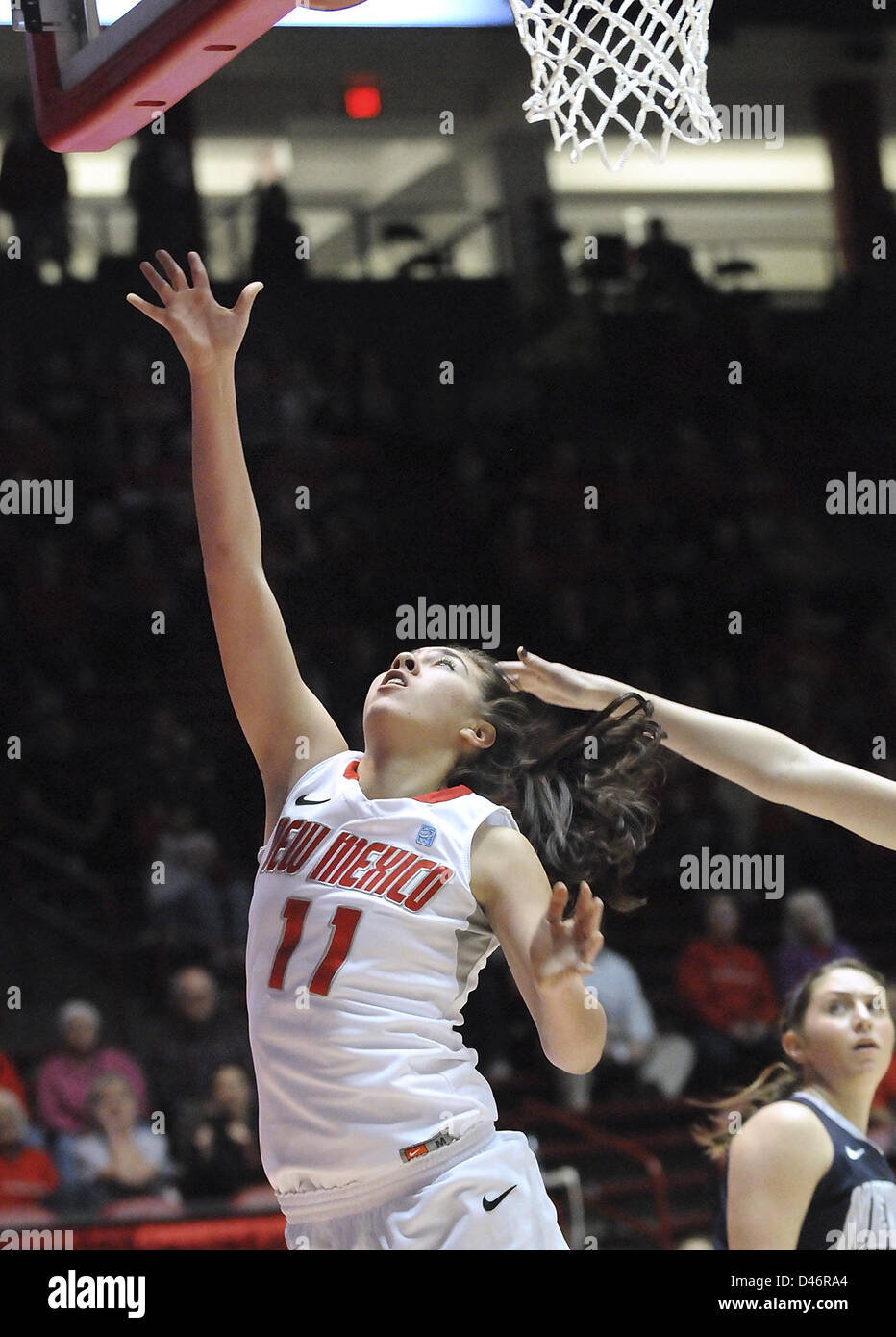 March 6, 2013 - Albuquerque, NM, U.S. - UNM's #11 Alexa Chavez lays up ...