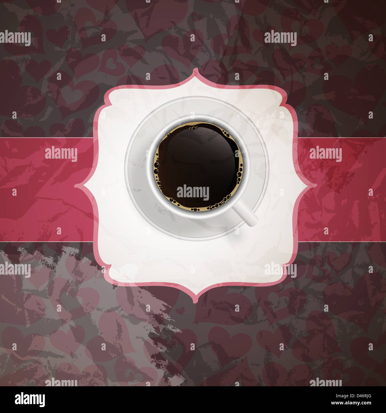 coffee invitation background Stock Photo - Alamy