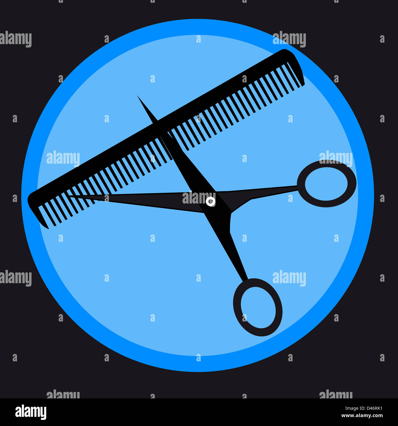 Barber tools - vector illustration Stock Photo - Alamy