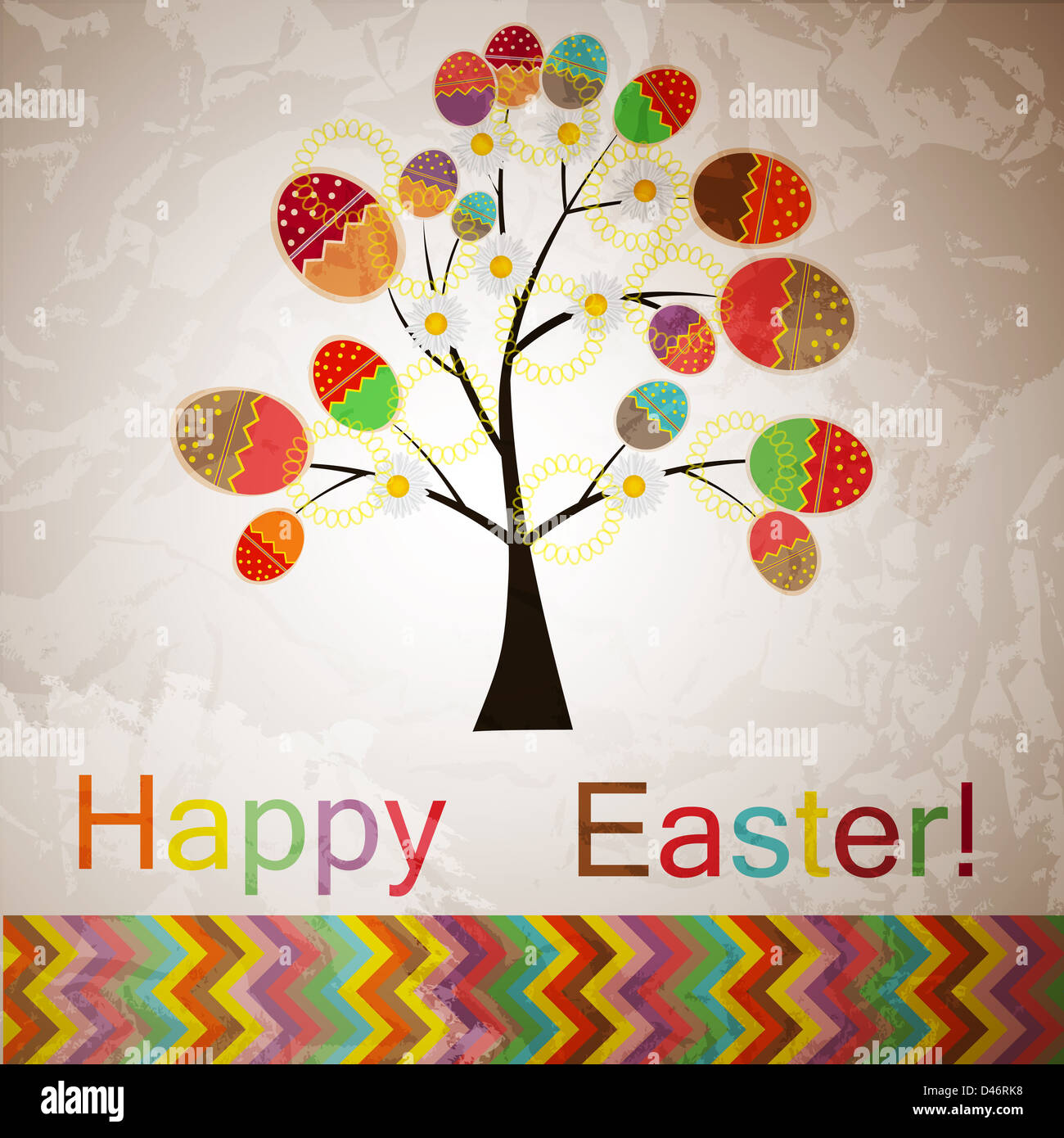 vector easter tree with eggs Stock Photo - Alamy