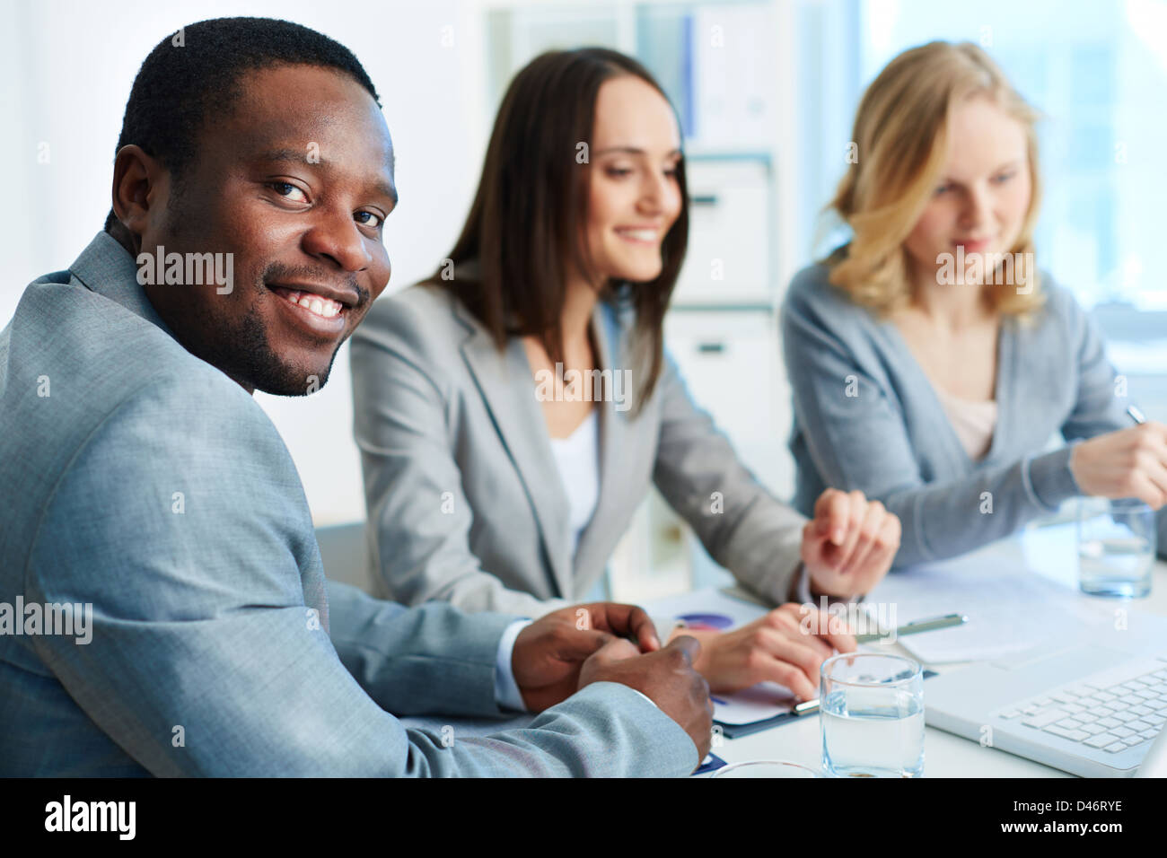 Two people interacting looking camera hi-res stock photography and ...