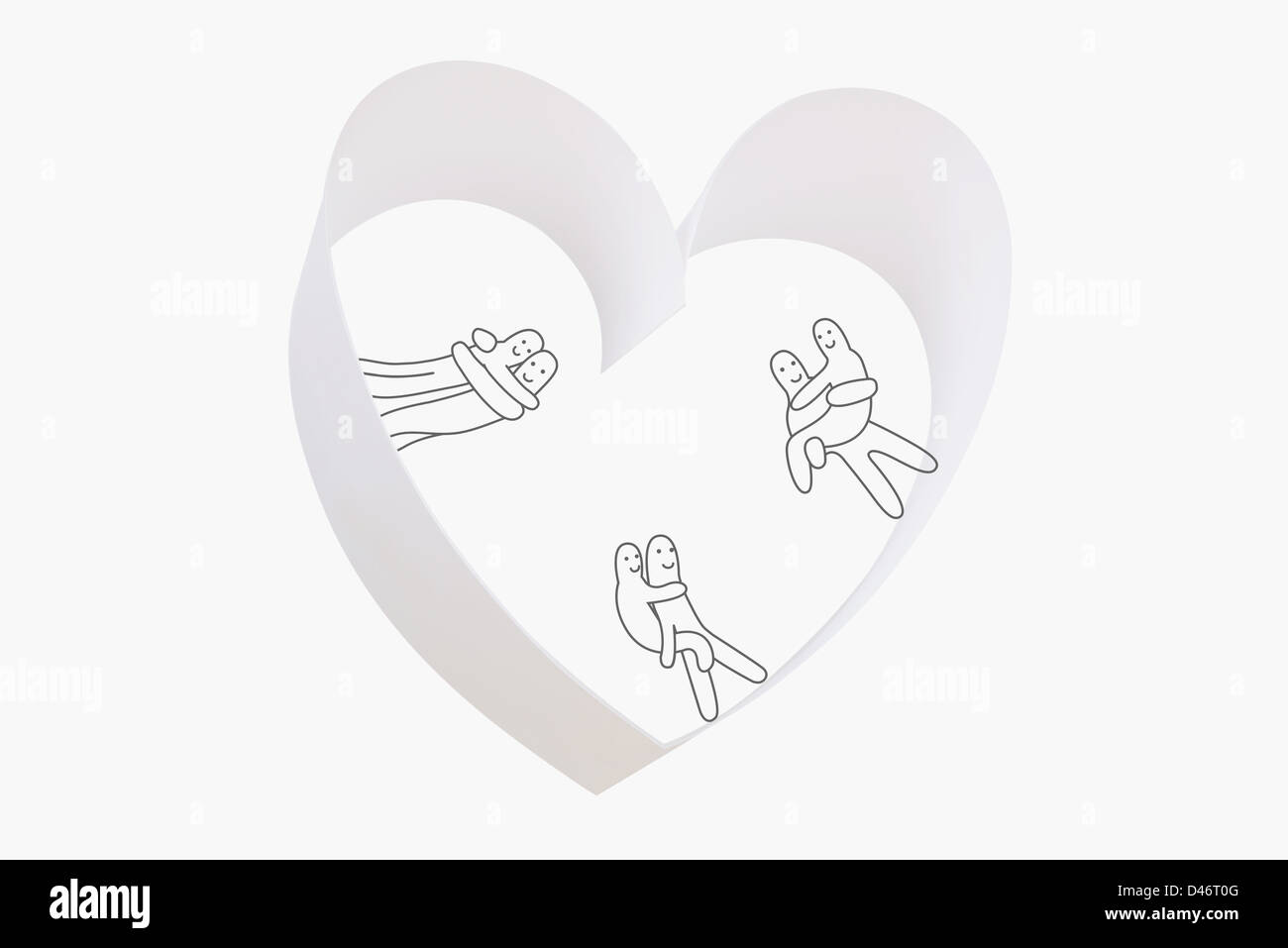 Simple illustration love compassion Cut Out Stock Images & Pictures - Alamy