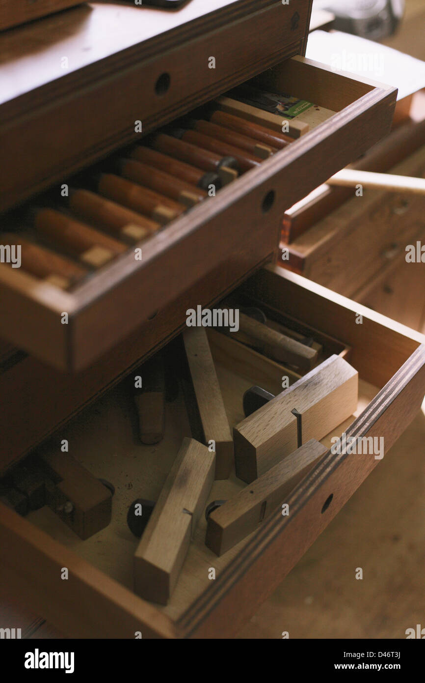 Closeup of Woodworking Tools Stock Photo - Alamy
