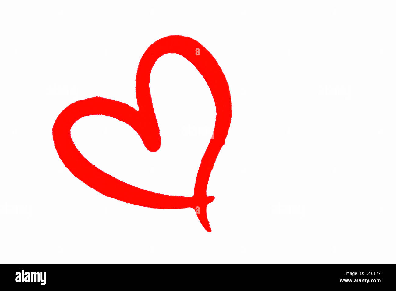 Red love heart isolated on white background Stock Photo - Alamy