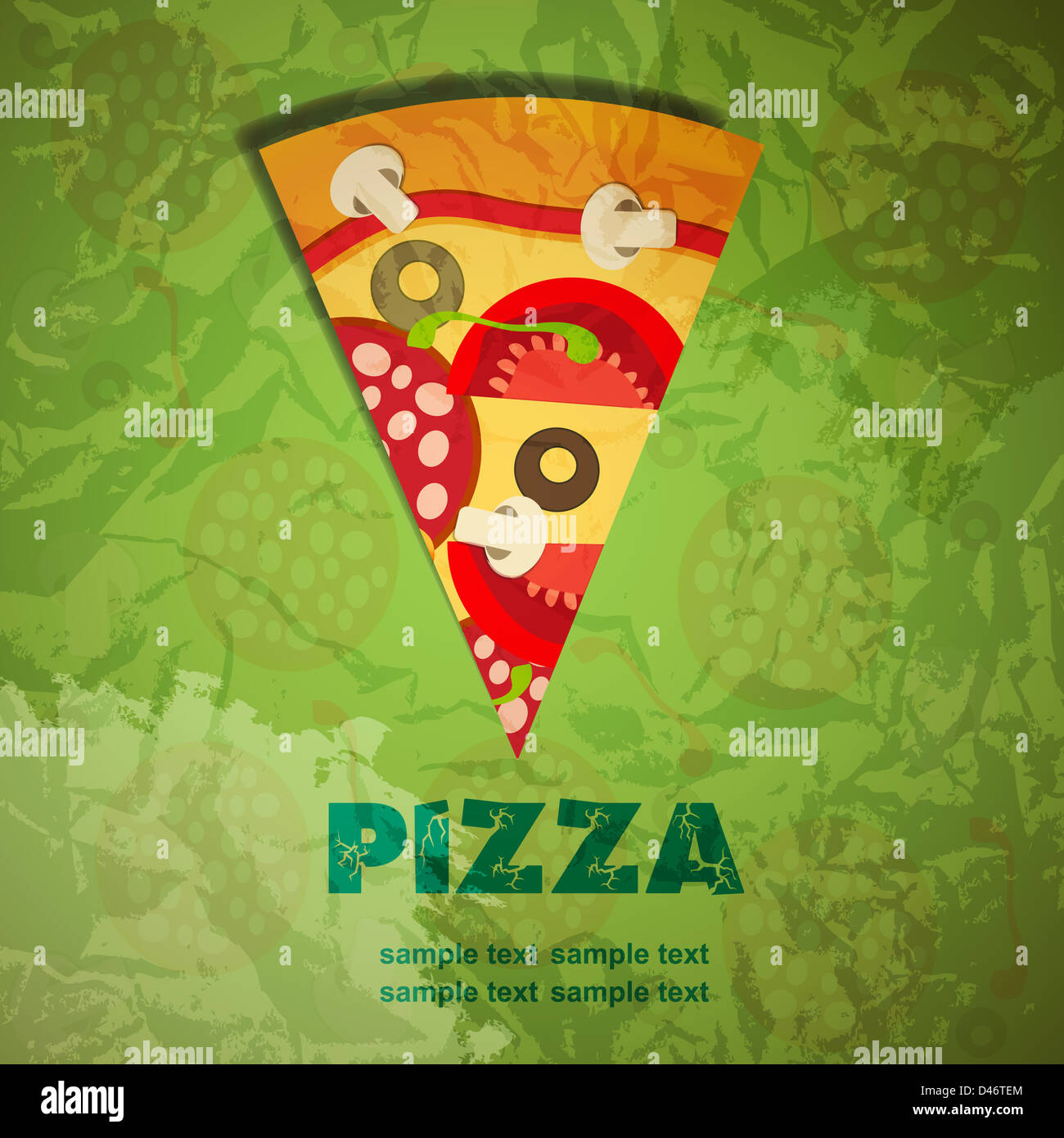 Pizza Menu Template, vector illustration Stock Photo - Alamy