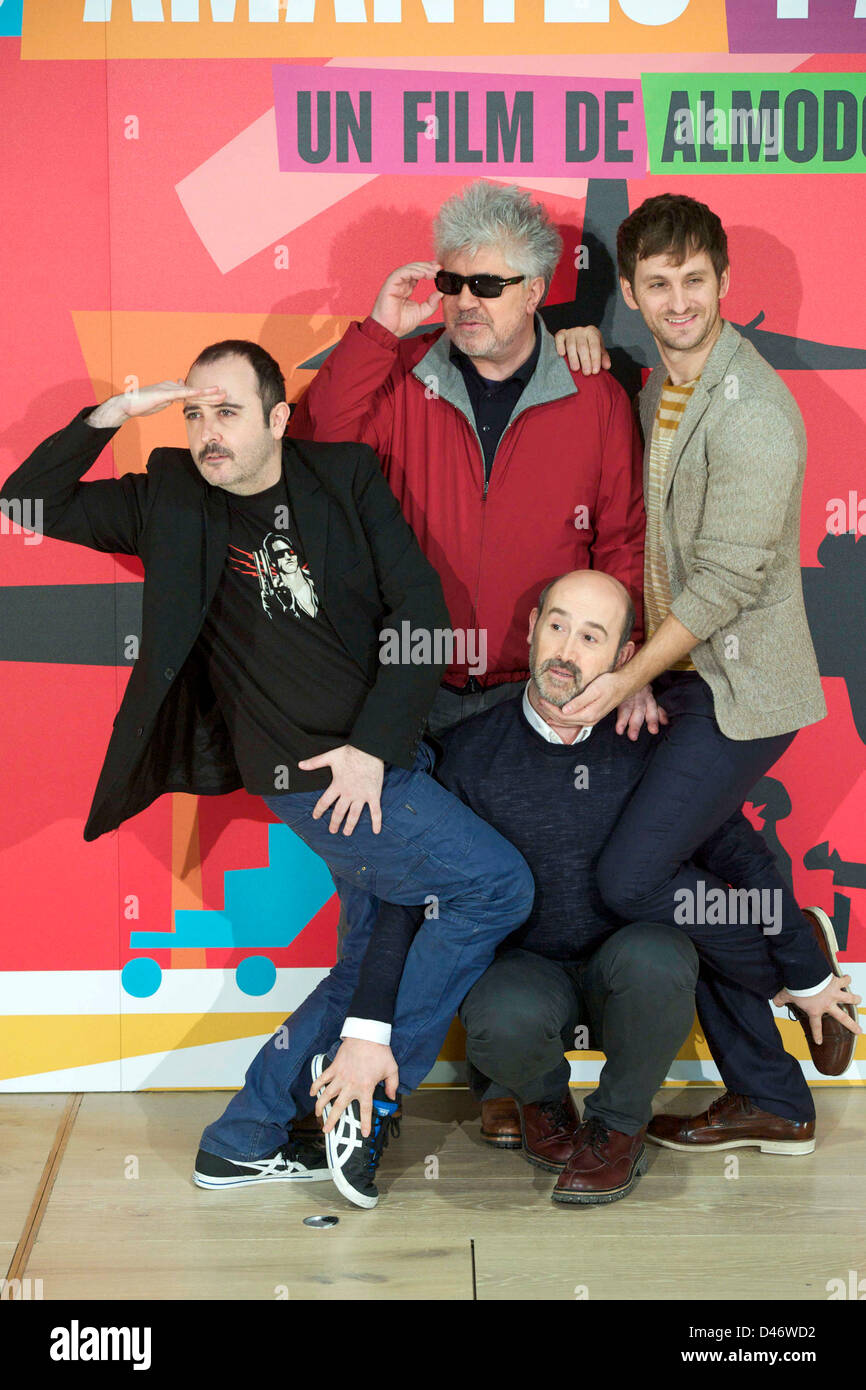 Carlos Areces, Pedro Almodovar, Javier Camara and Raul Arevalo attend ...