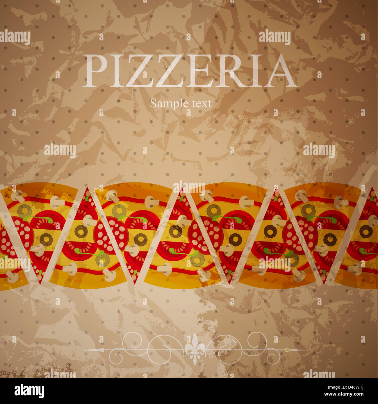 Pizza Menu Template, vector illustration Stock Photo - Alamy