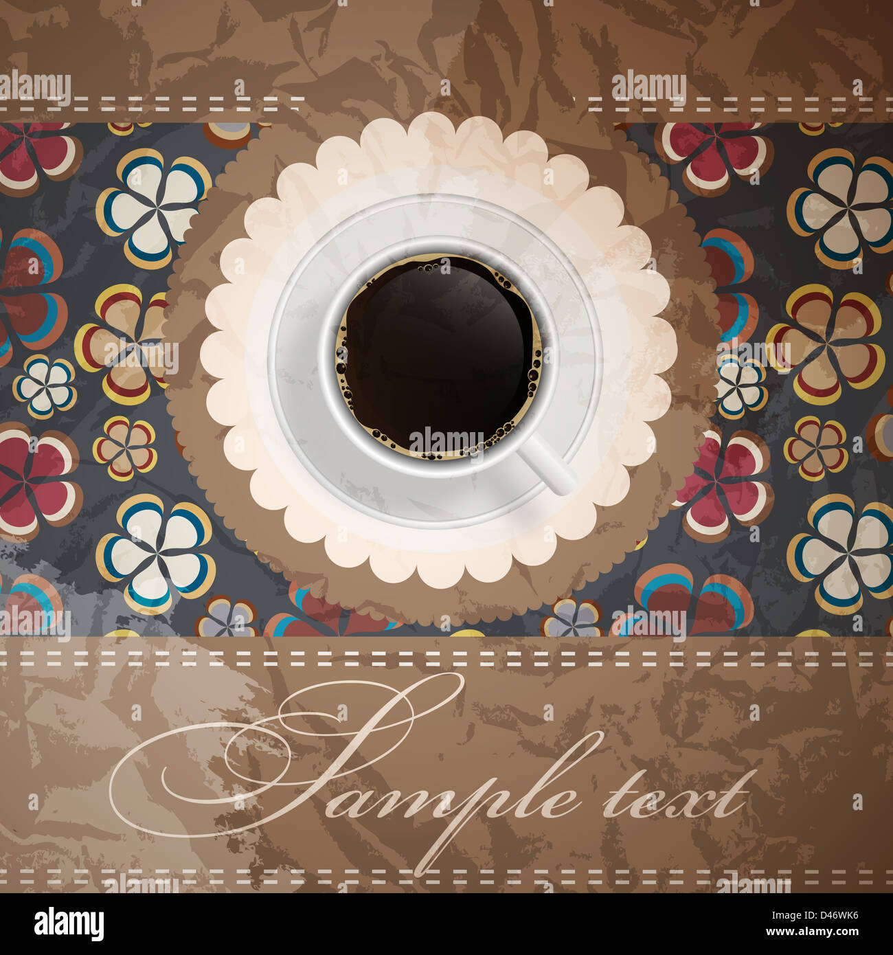 coffee invitation background Stock Photo - Alamy