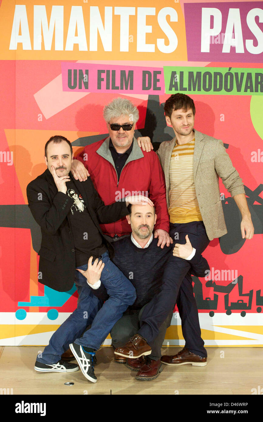 Carlos Areces, Pedro Almodovar, Javier Camara and Raul Arevalo attend ...
