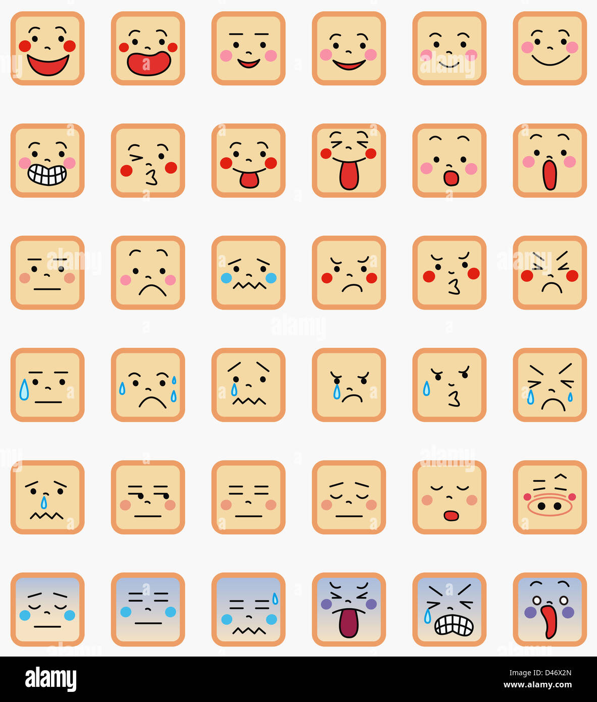 Expression emoticons face hi-res stock photography and images - Alamy