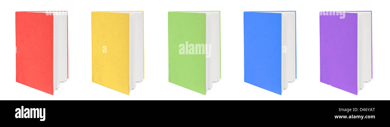 Five colorful books Stock Photo - Alamy