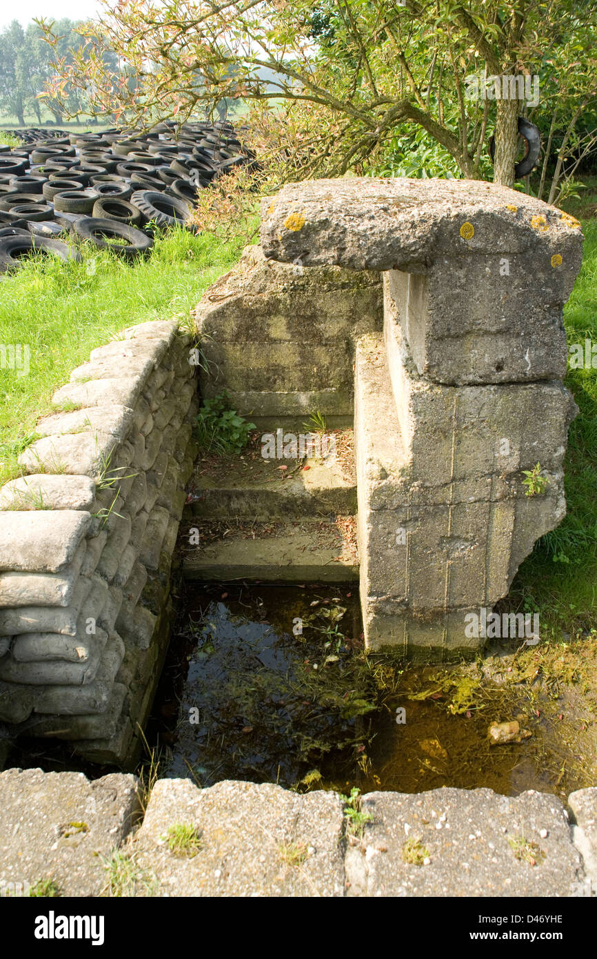 German First World War bunker at Thames Farm on old railway on the ...