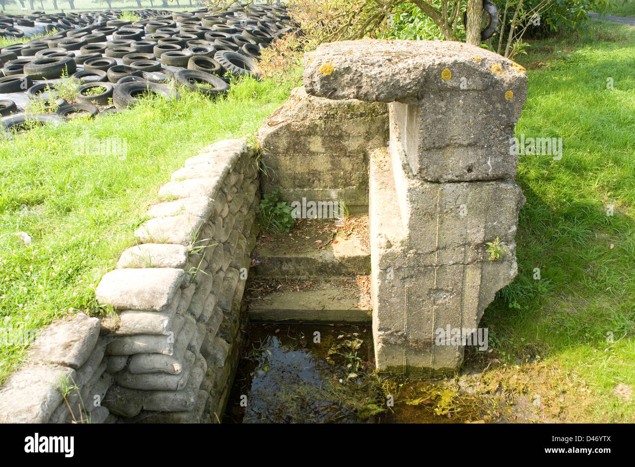 German First World War bunker at Thames Farm on old railway on the ...