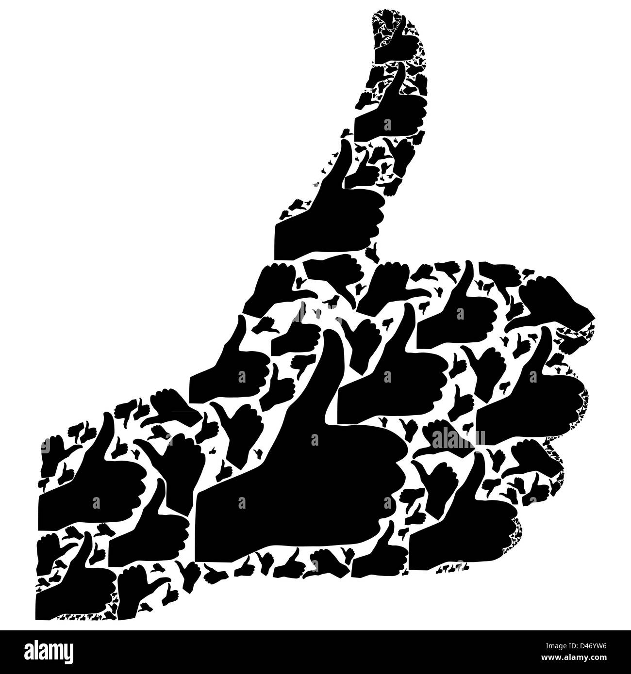 Hand signal on white. vector illustration. EPS 10 Stock Photo - Alamy