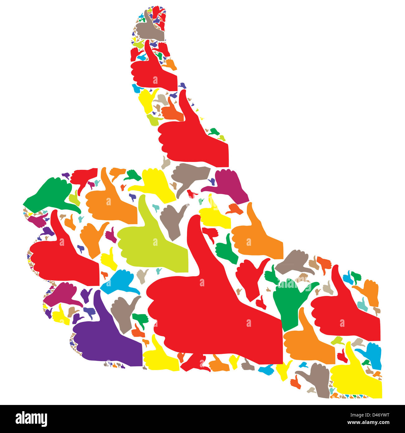 Hand signal on white. vector illustration. EPS 10 Stock Photo - Alamy