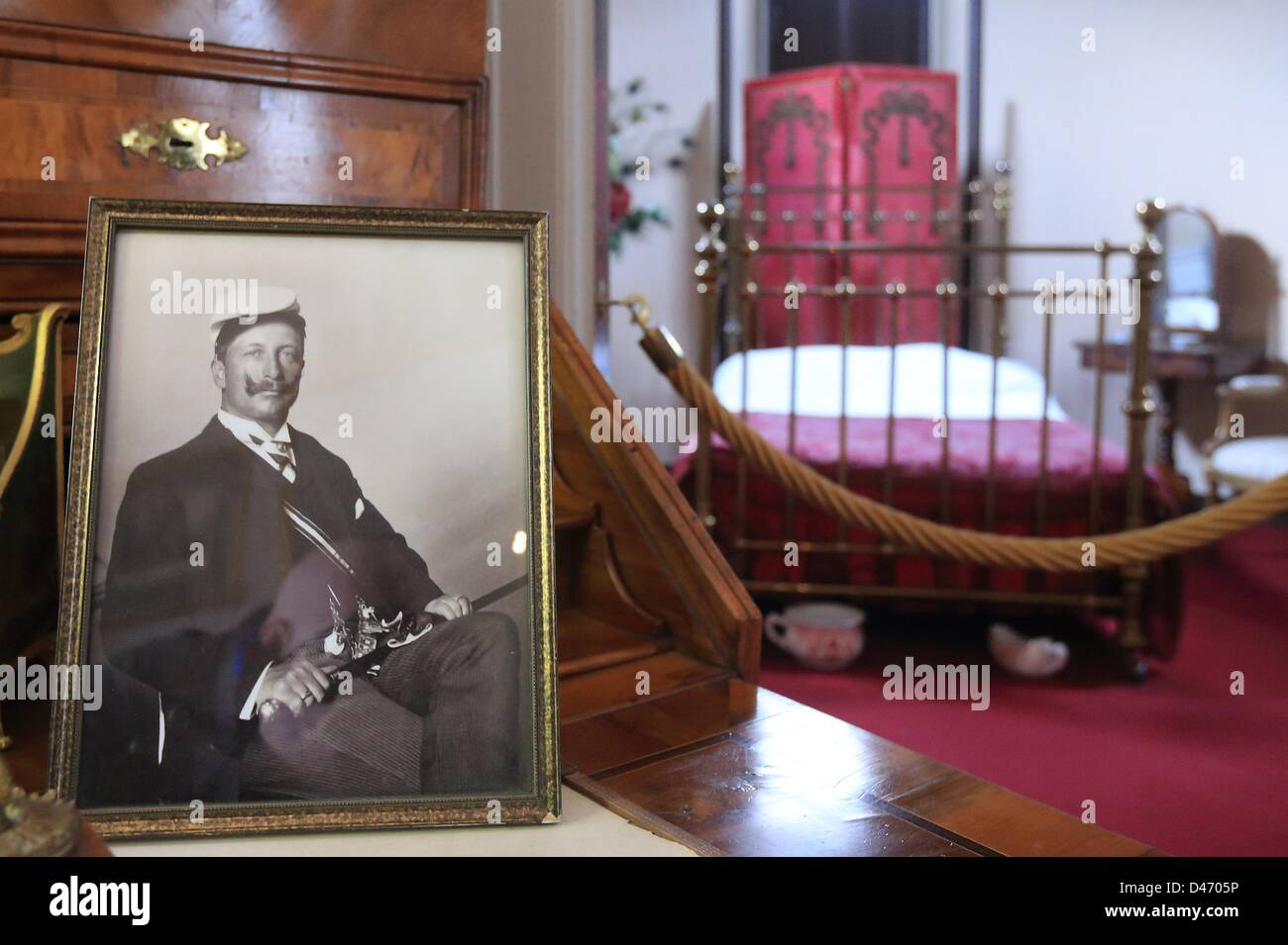 A portrait picture of former Emperor Wilhelm II. (1859-1941) is on ...