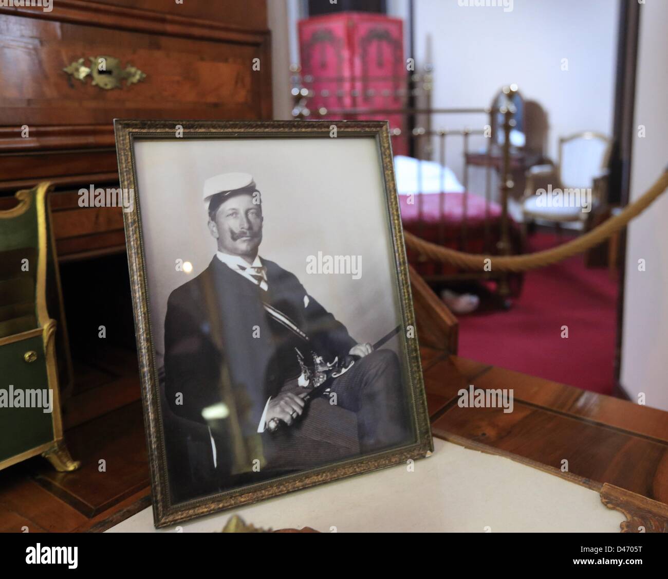 A portrait picture of former Emperor Wilhelm II. (1859-1941) is on ...