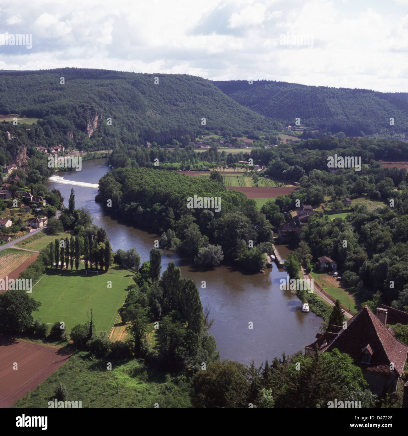 River scene looking down from castle Stock Photo - Alamy