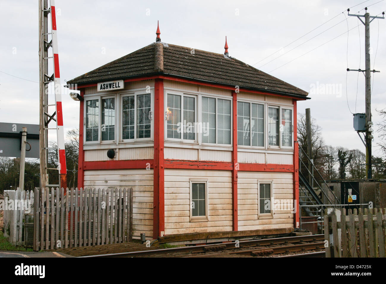 Ashwell Signal Box in Ashwell village near Oakham, Rutland, England, UK ...