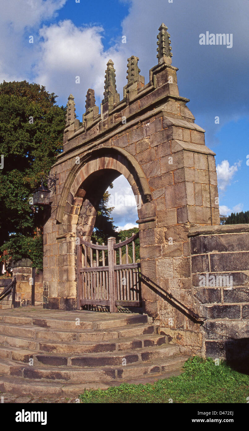 Lichgate (16th century), St Mary's Church, Astbury, Cheshire, England ...