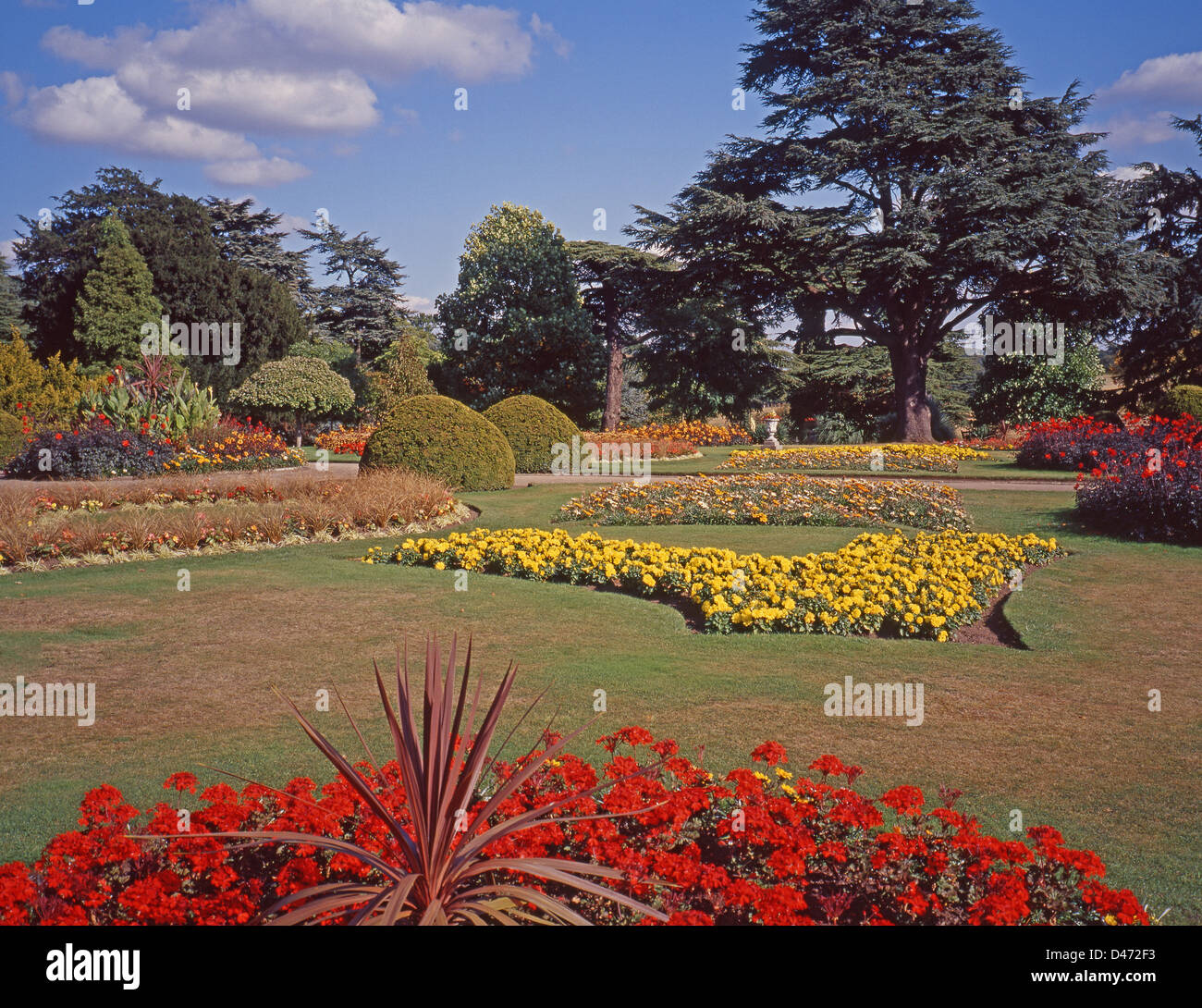 Flower gardens at Wollaton Hall, Nottingham,England, UK Stock Photo - Alamy