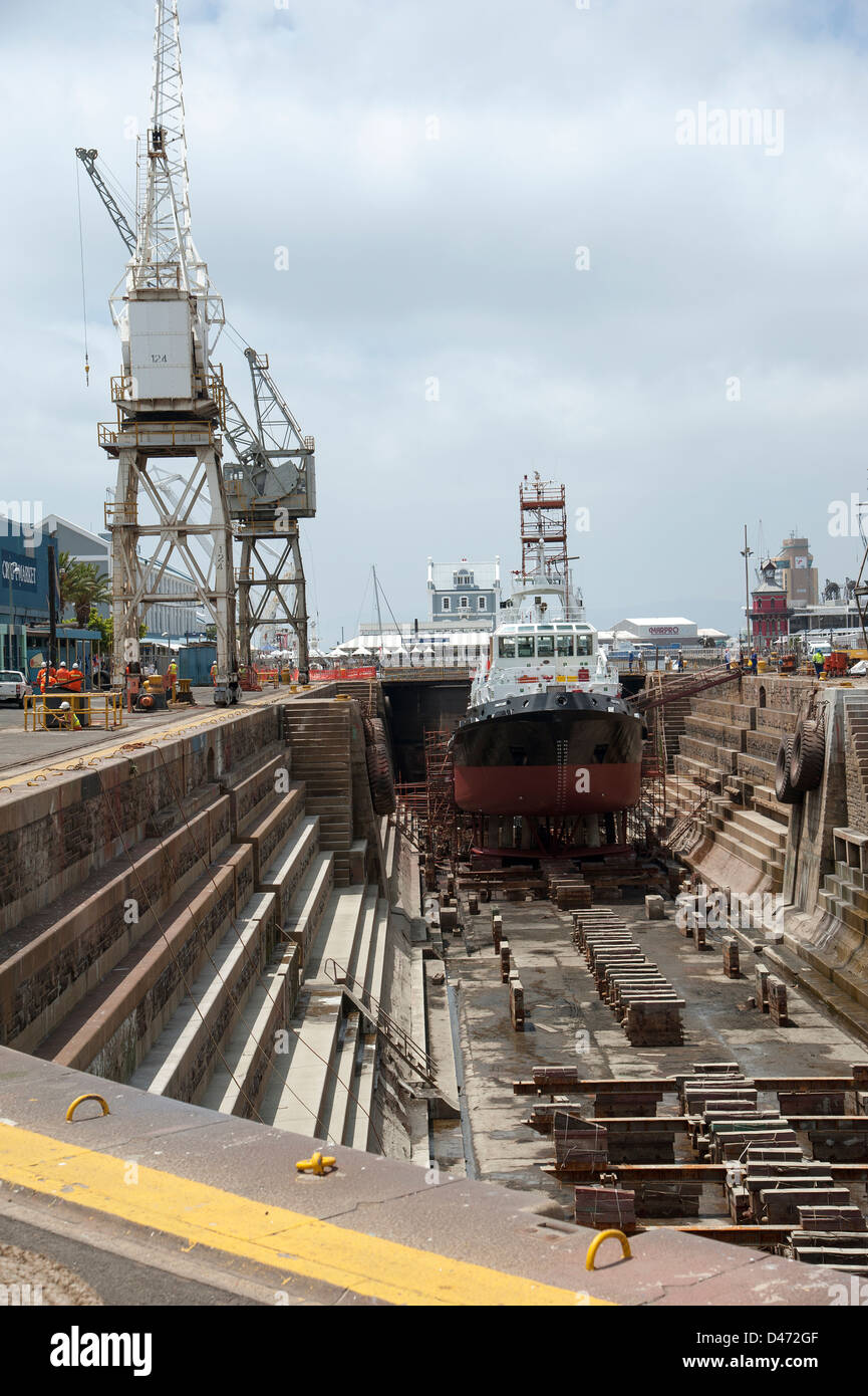 Pinotage an ocean going tug in dry dock Cape Town South Africa Stock ...