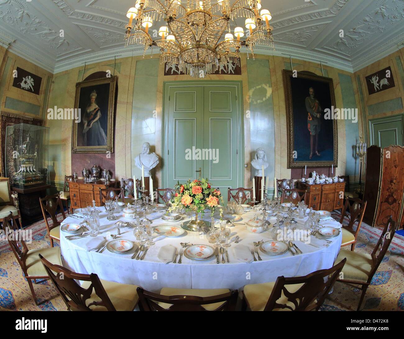 A view of the dining room in Doorn Manor in Doorn, Netherlands, 23 ...