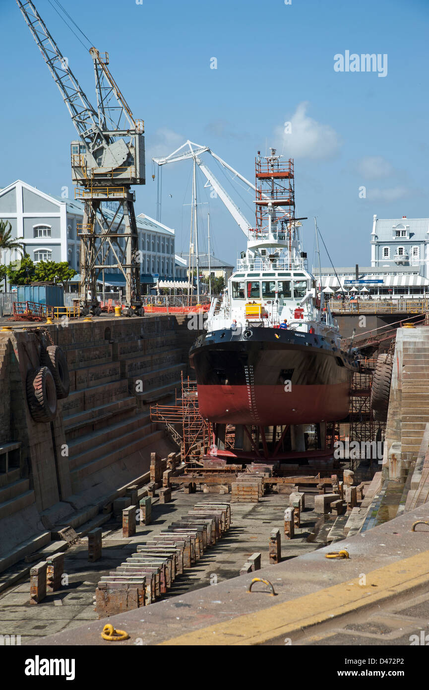 Pinotage an ocean going tug in dry dock Cape Town South Africa Stock ...