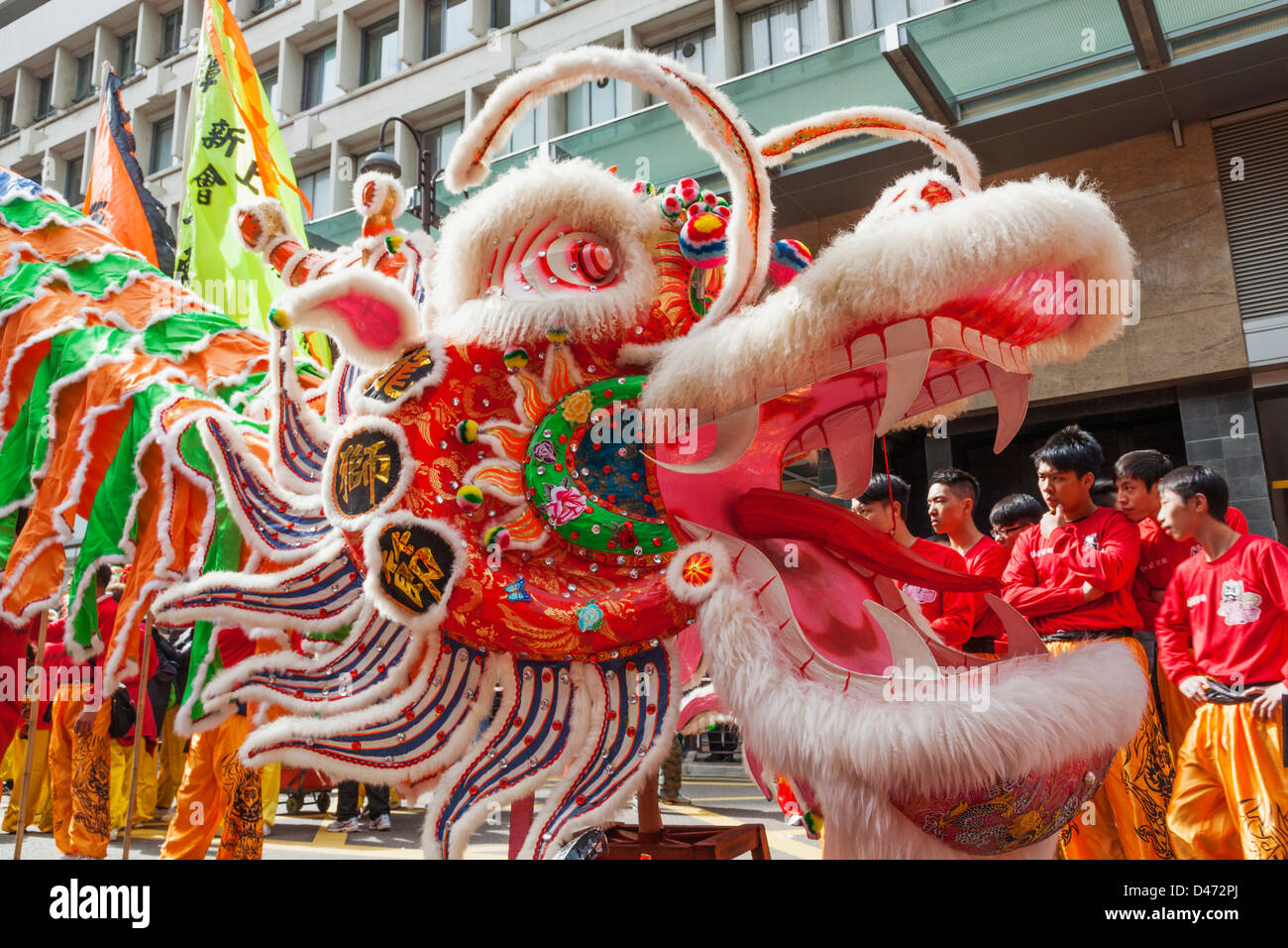 China, Hong Kong, Dragon Dance Stock Photo - Alamy